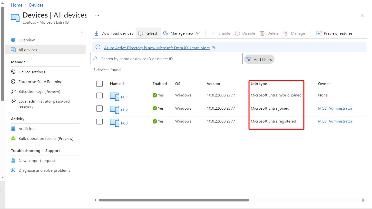 Hybrid Joined, Entra Joined ve Registered Farkları