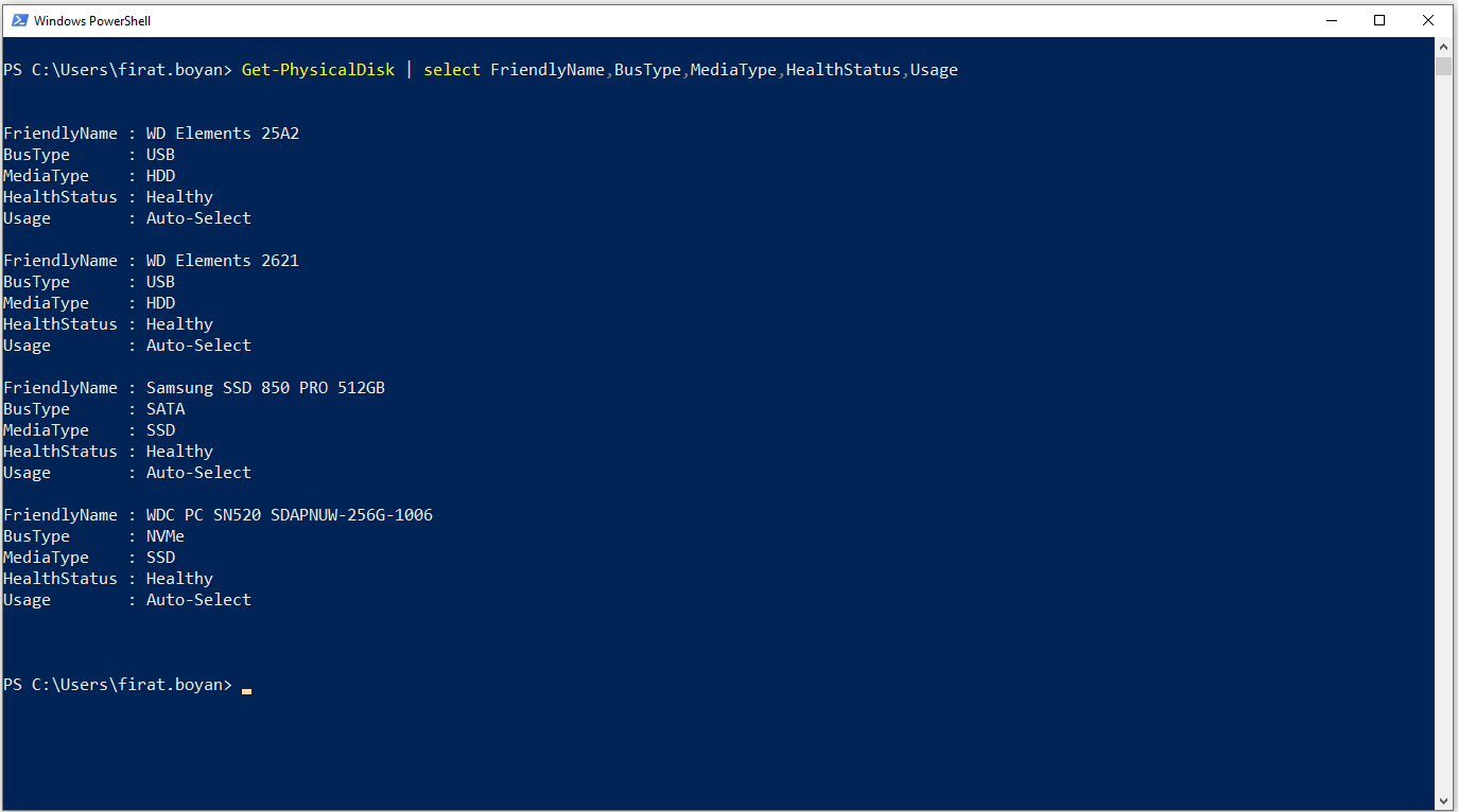PowerShell ile Disk Türü (SSD/HDD) Nasıl Öğrenilir?