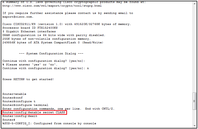 Cisco Router'da Enable,Console,Telnet,Aux Şifre-Parola Belirleme